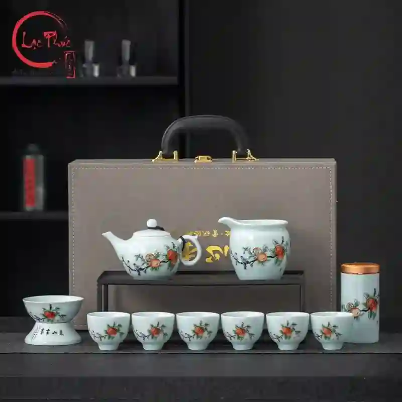 Bộ ấm trà cảnh đức đào thọ 10 món BAT25